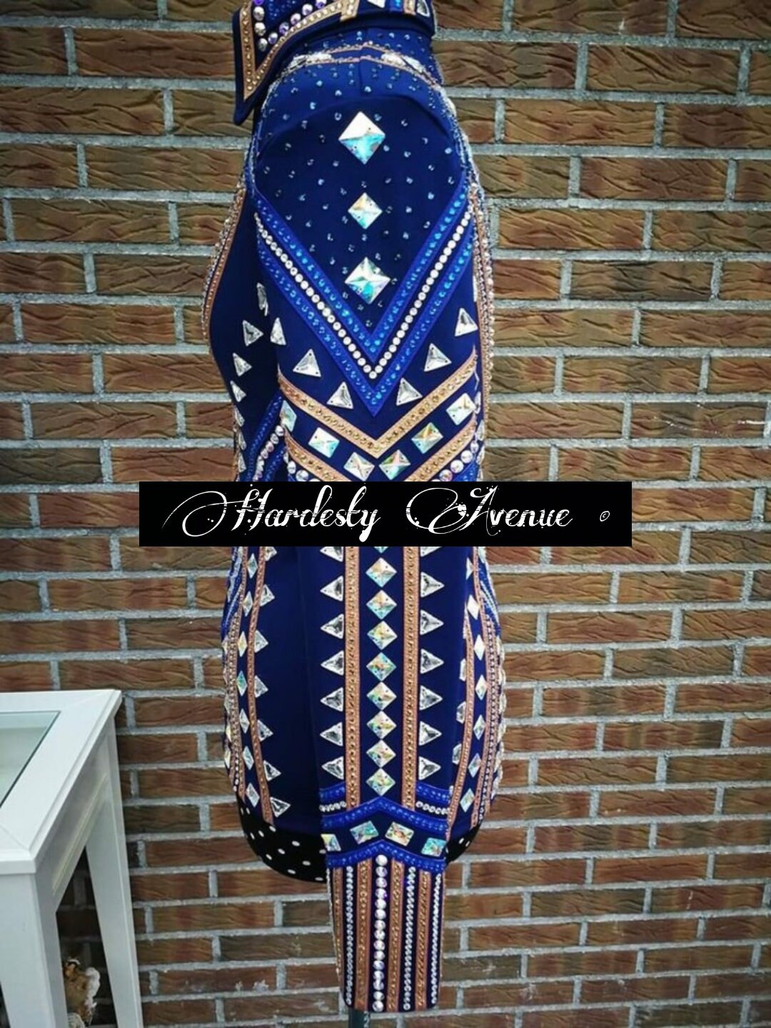 Blue Base Jacket With Golden Design Western Show Vest and - Etsy