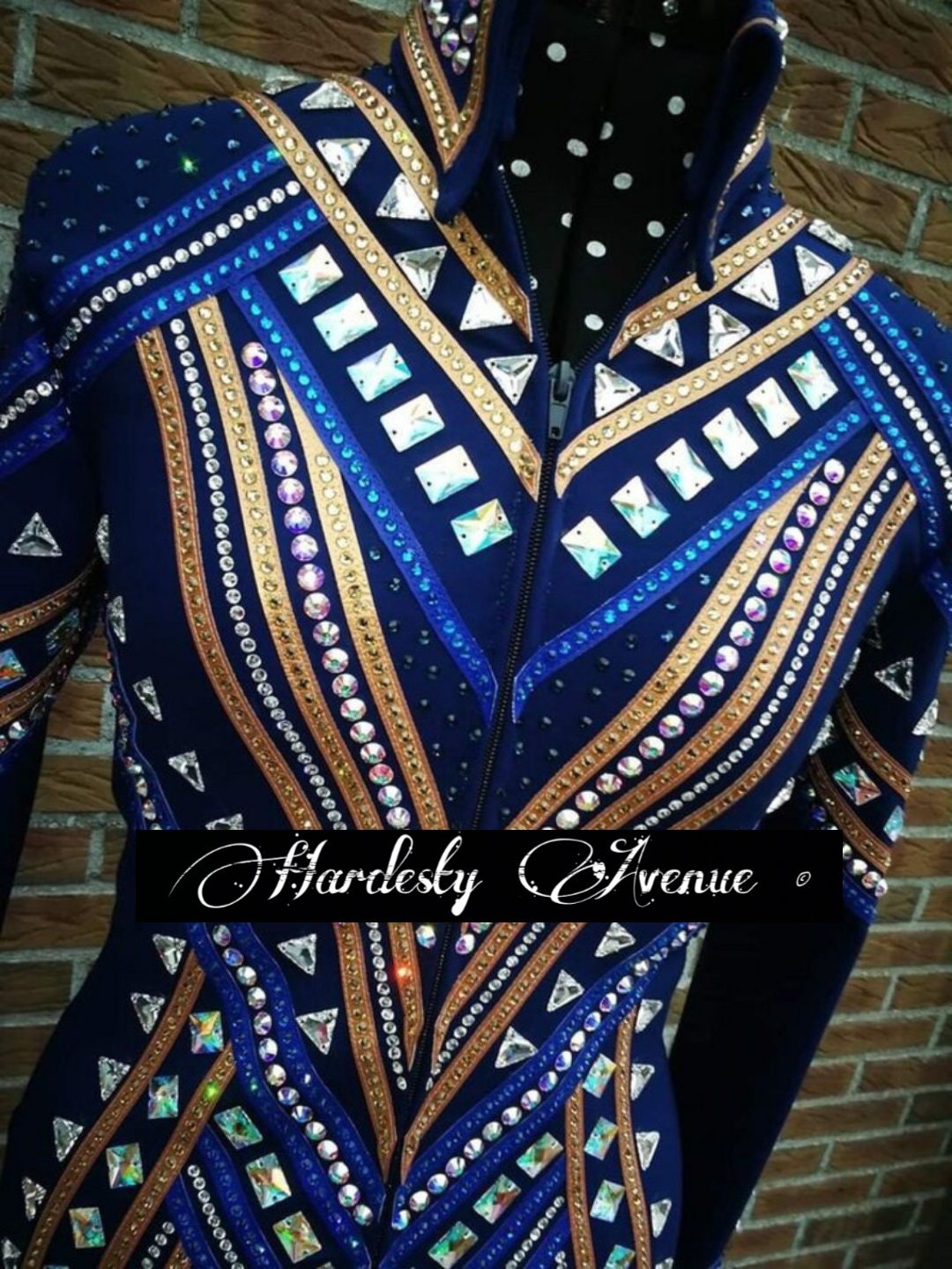 Blue Base Jacket With Golden Design Western Show Vest and - Etsy