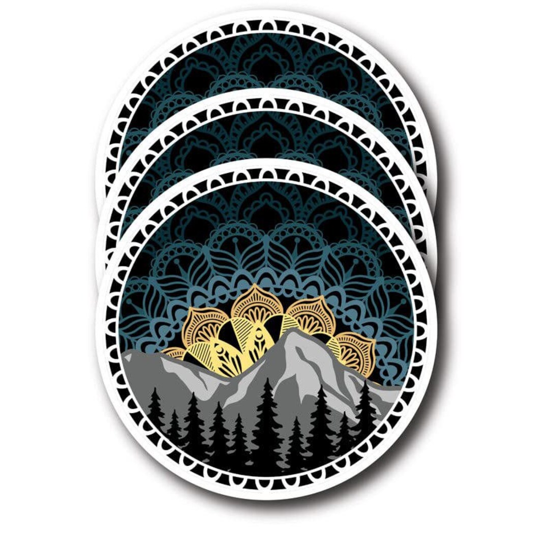 Travel Mandala Adventure Mountains 3 Pack Travel Junkie Mountain Lover ...