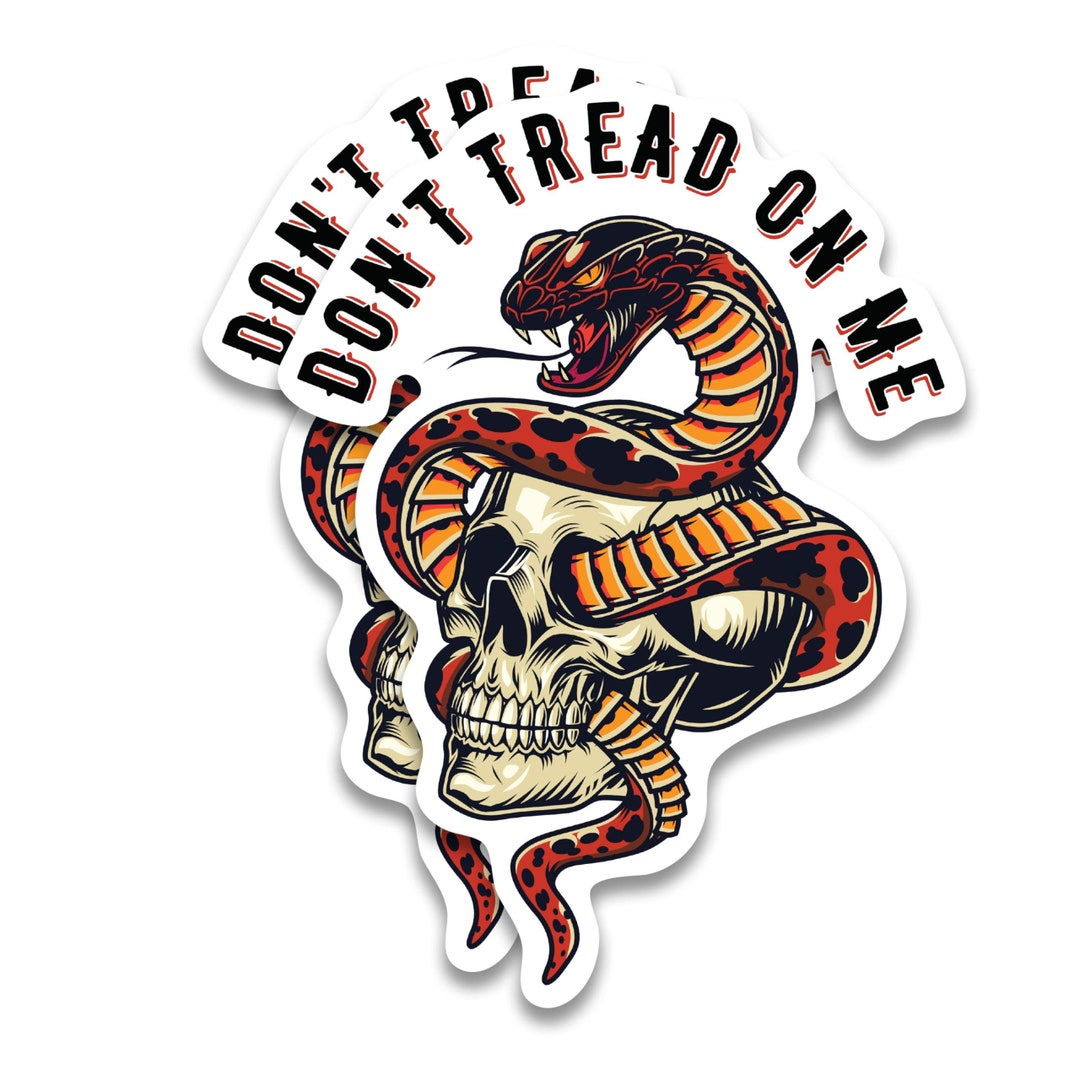 Don't Tread on Me Bumper Sticker No Step on Snakes Gadsden Flag 5 2 ...