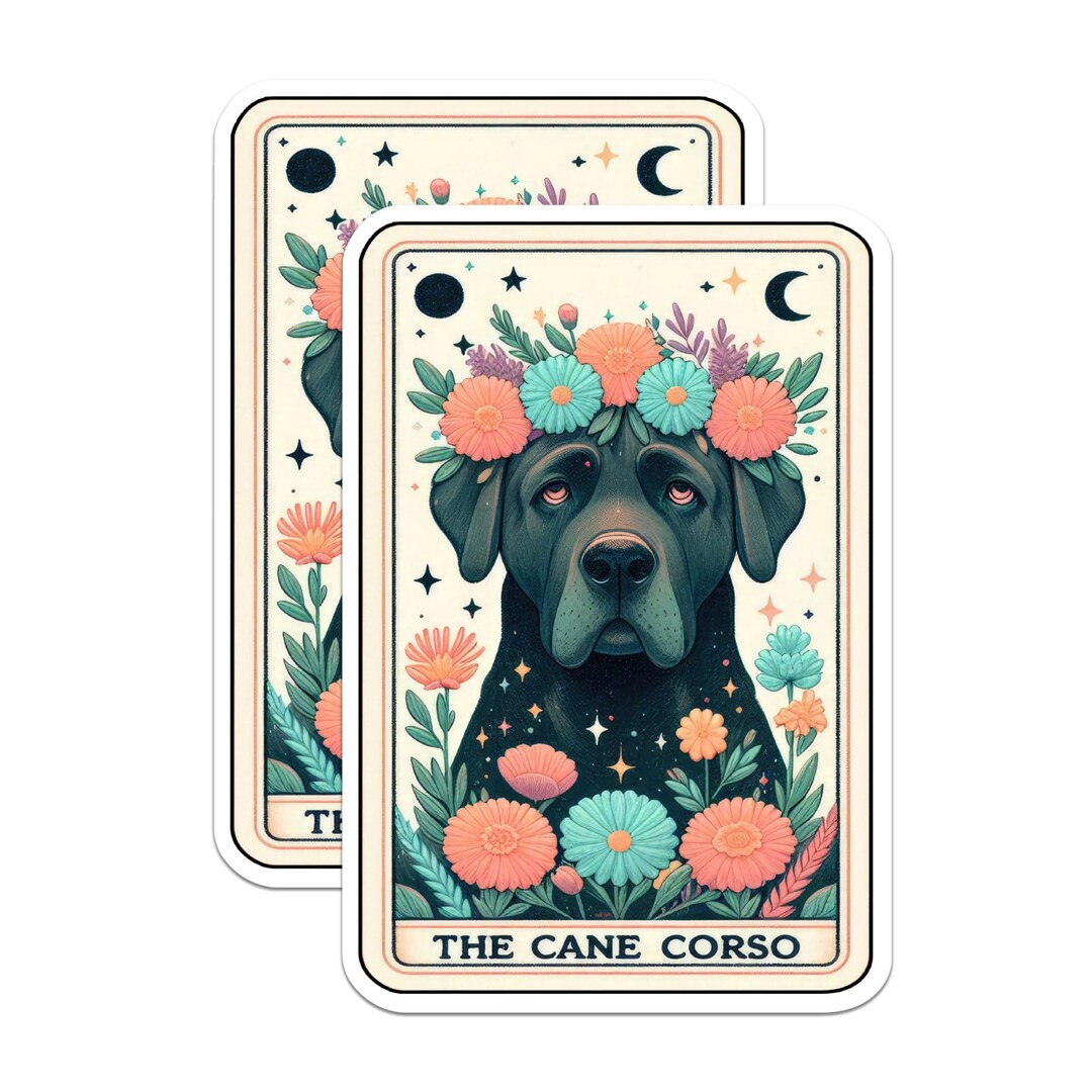 The Cane Corso Stickers, Dog Tarot Card Stickers, Cane Corso Lover Gift ...