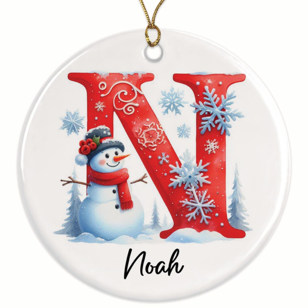 Custom Letter N Alphabet Ornament - Customize With Name - Letters A-Z ...