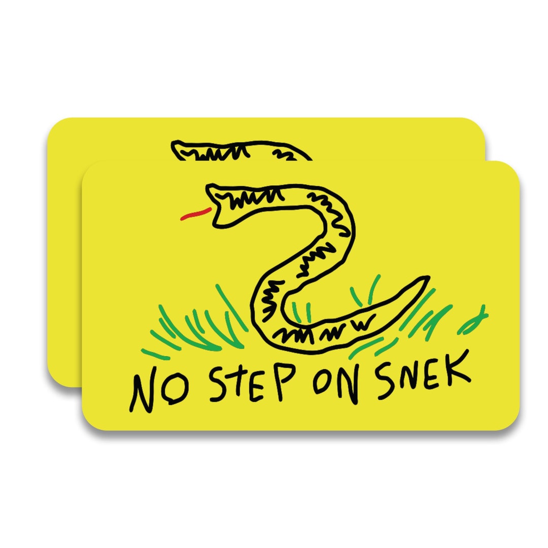 Bumper Stickers Funny, No Step on Snek Stickers, Pack of 2 Decals, Dont ...