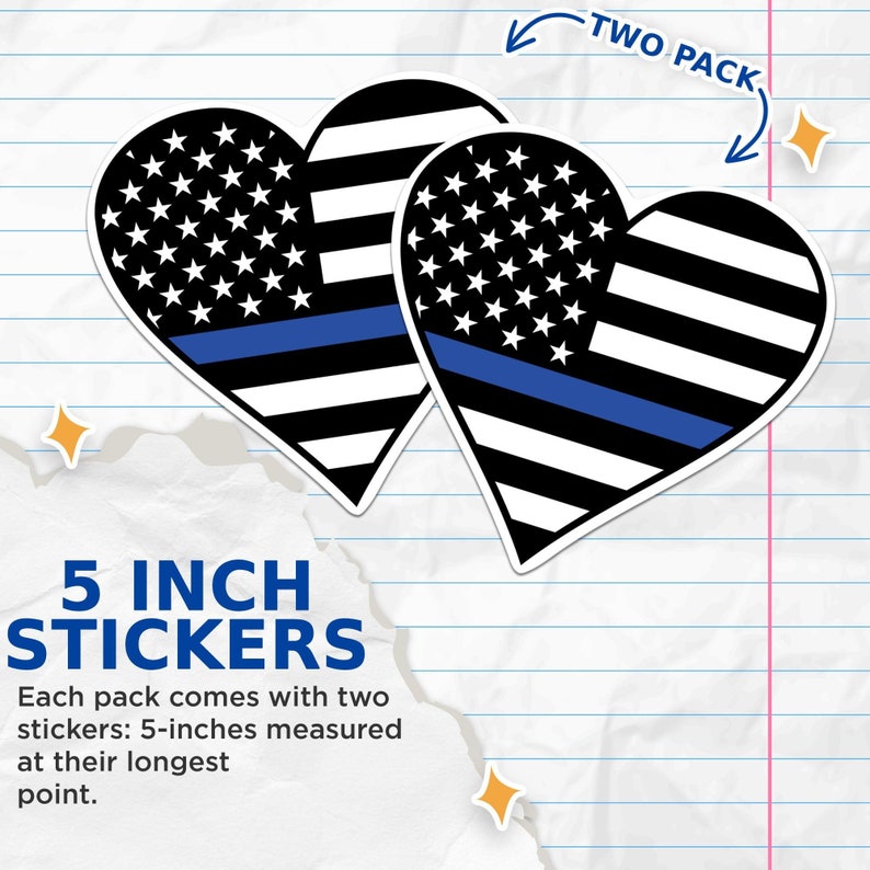 Thin Blue Line Heart Sticker Thin Blue Line Law Enforcement Love Police ...