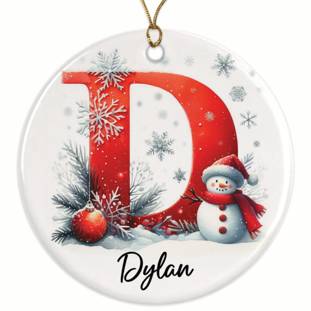 Custom Letter D Alphabet Ornament - Customize With Name - Letters A-Z ...