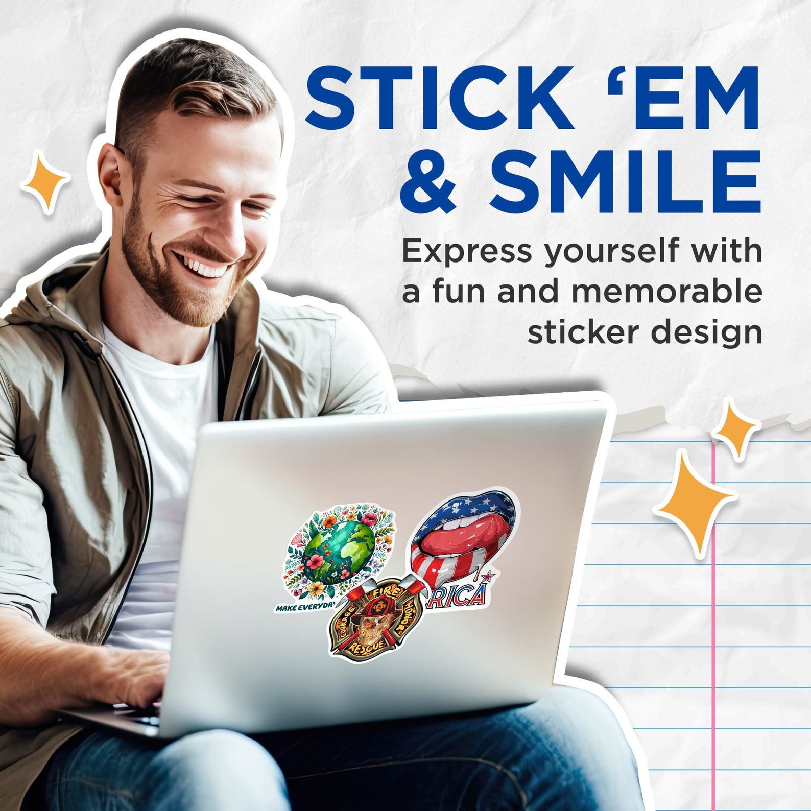 Make Everyday Earth Day Stickers - Earth Lover Hippie Eco Conscious ...