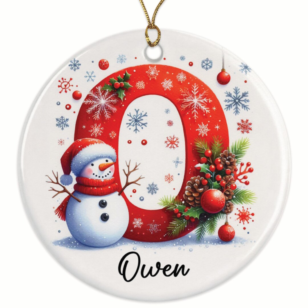 Custom Letter O Alphabet Ornament - Customize With Name - Letters A-Z ...