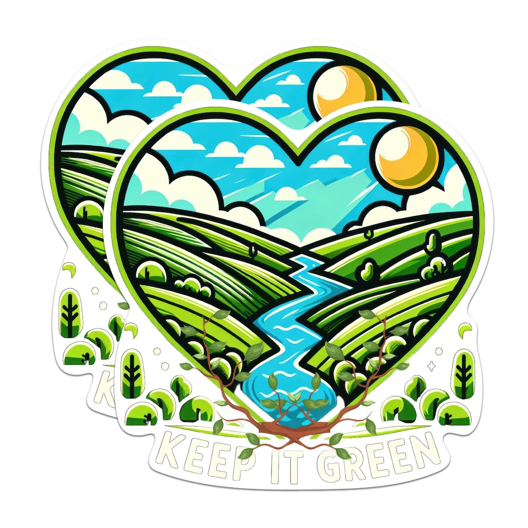 Keep It Green Stickers - Earth Lover Pachamama Eco Conscious Eco ...