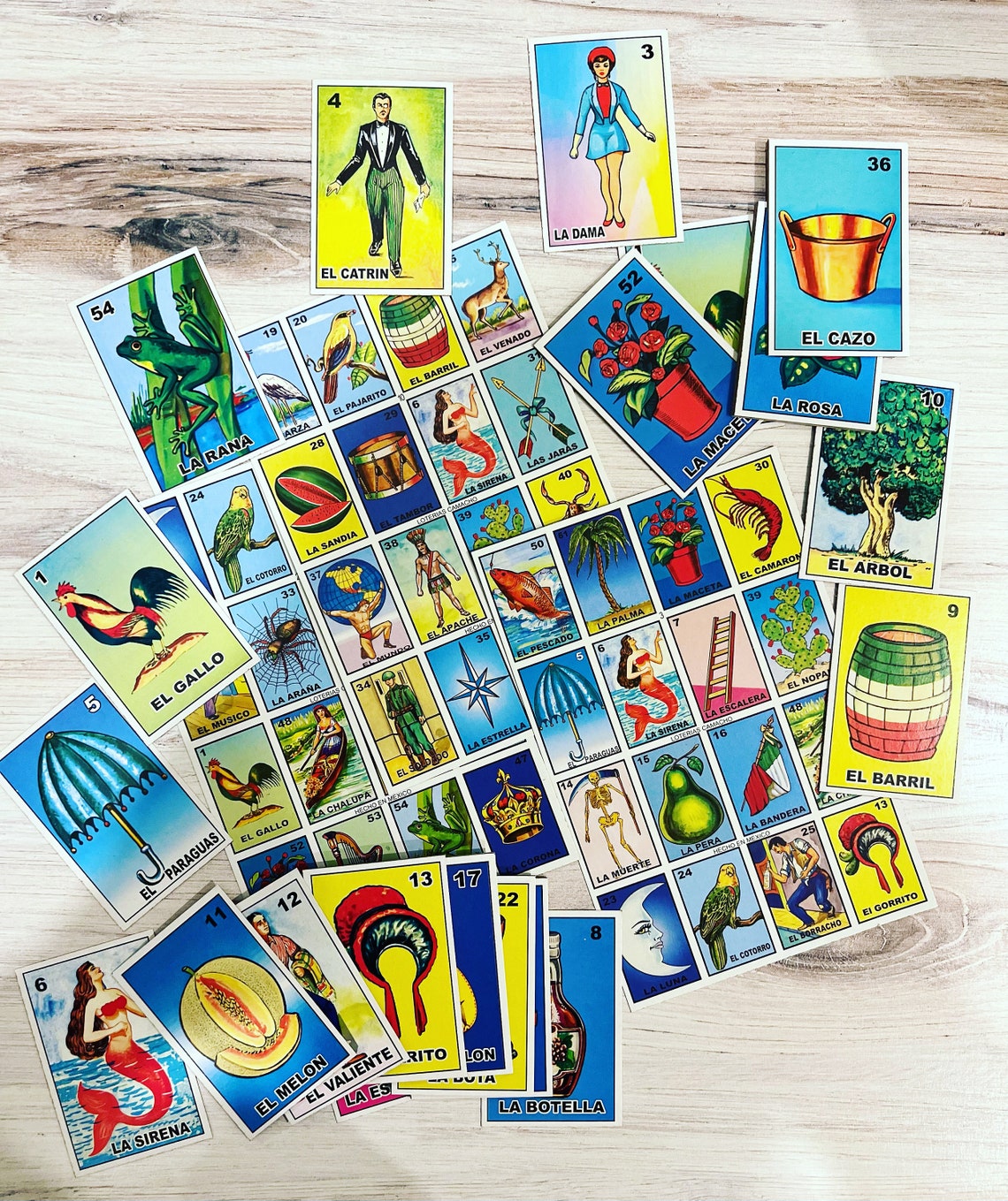 Loteria Mexicana Mexican Bingo Game Loteria Game Set With 10 - Etsy UK