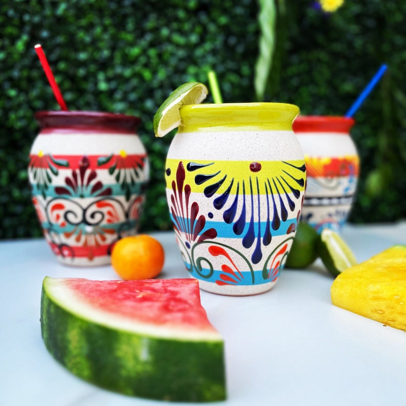 Farmhouse Pottery Handmade Terracotta Cocktail Glass for Mojitos ...