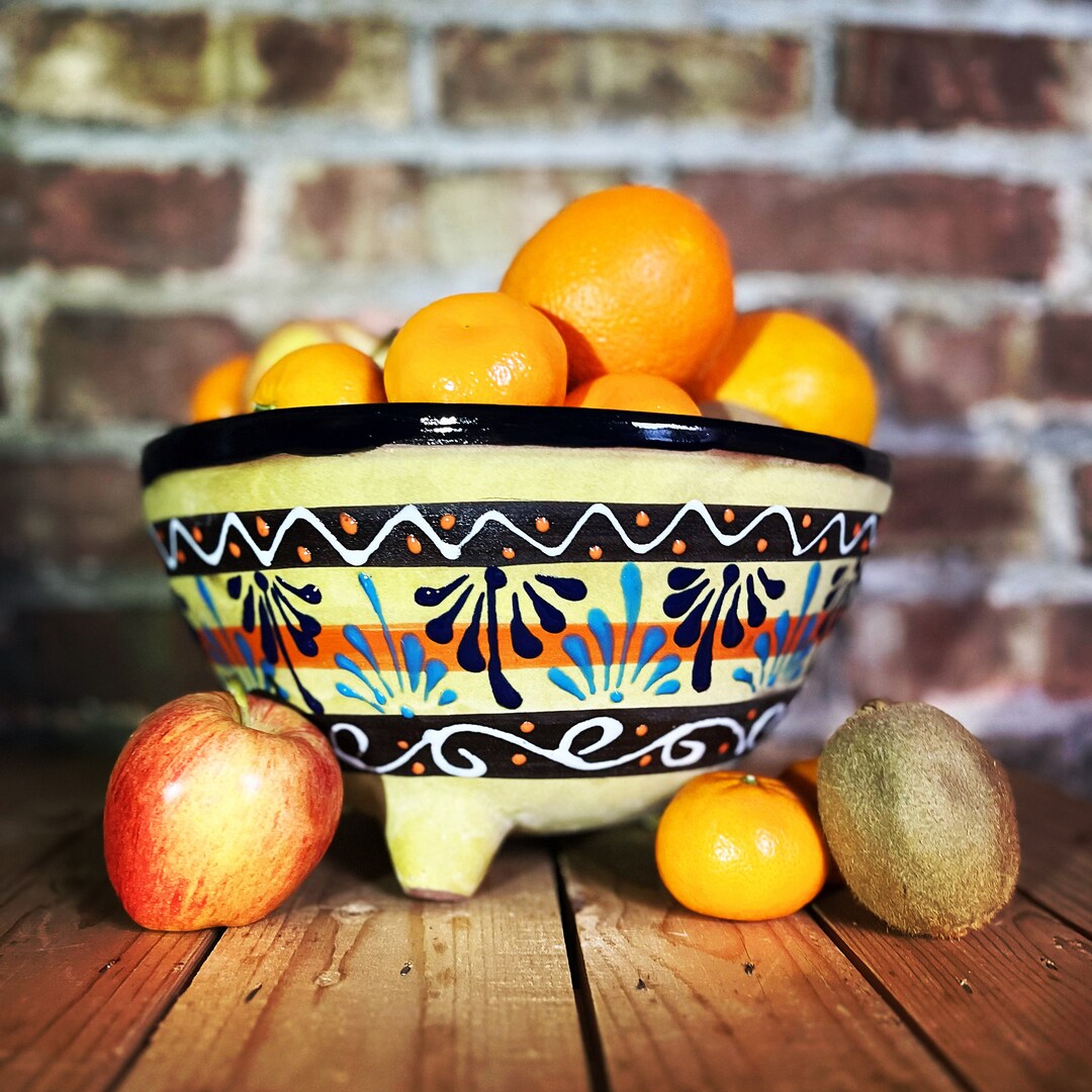 Fruit Bowl Fruit Bowl Decor Artisan Fruit Bowl Table Centerpiece ...