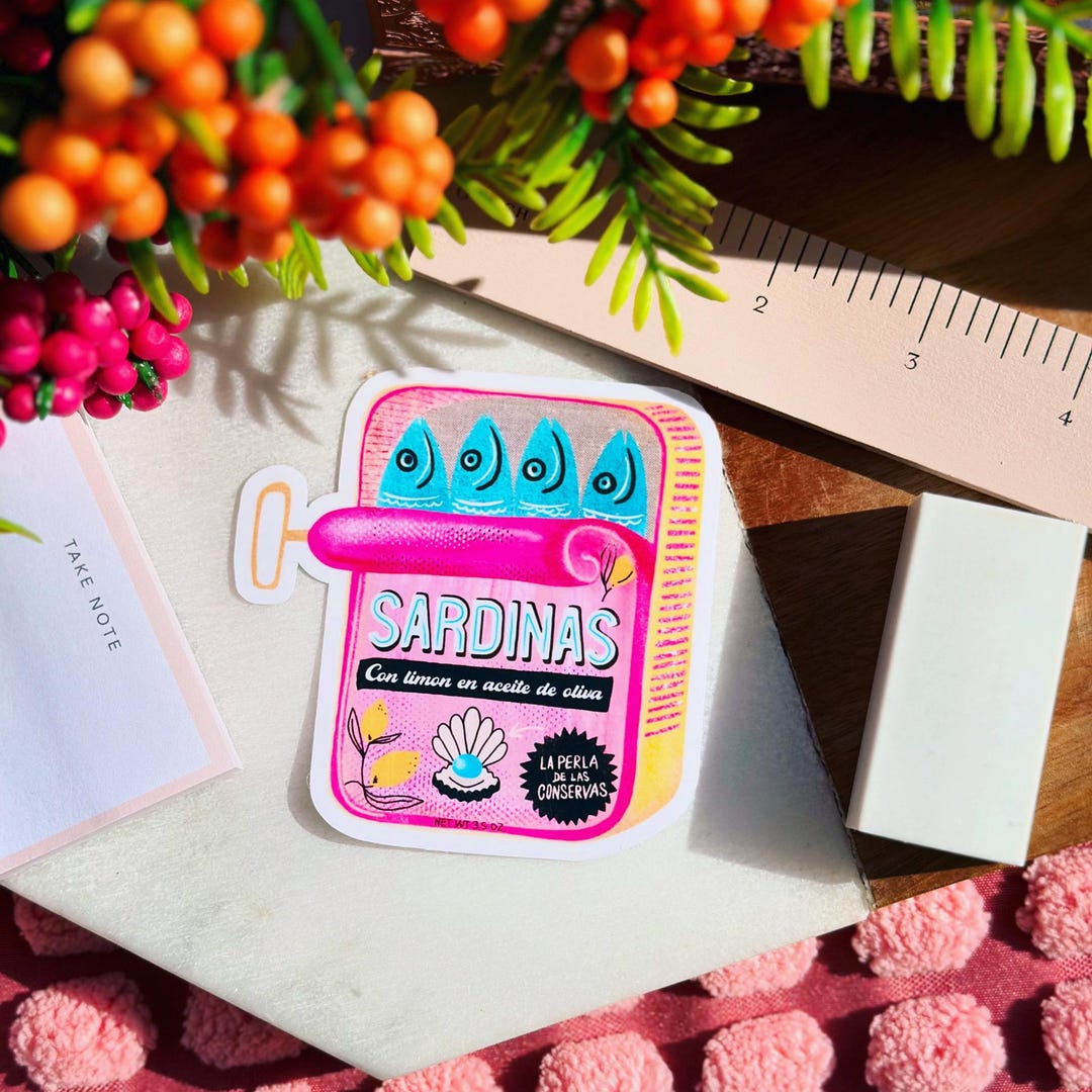 Sardine Set Print, Sardine Sticker, Water Bottle Stickers, Journal ...