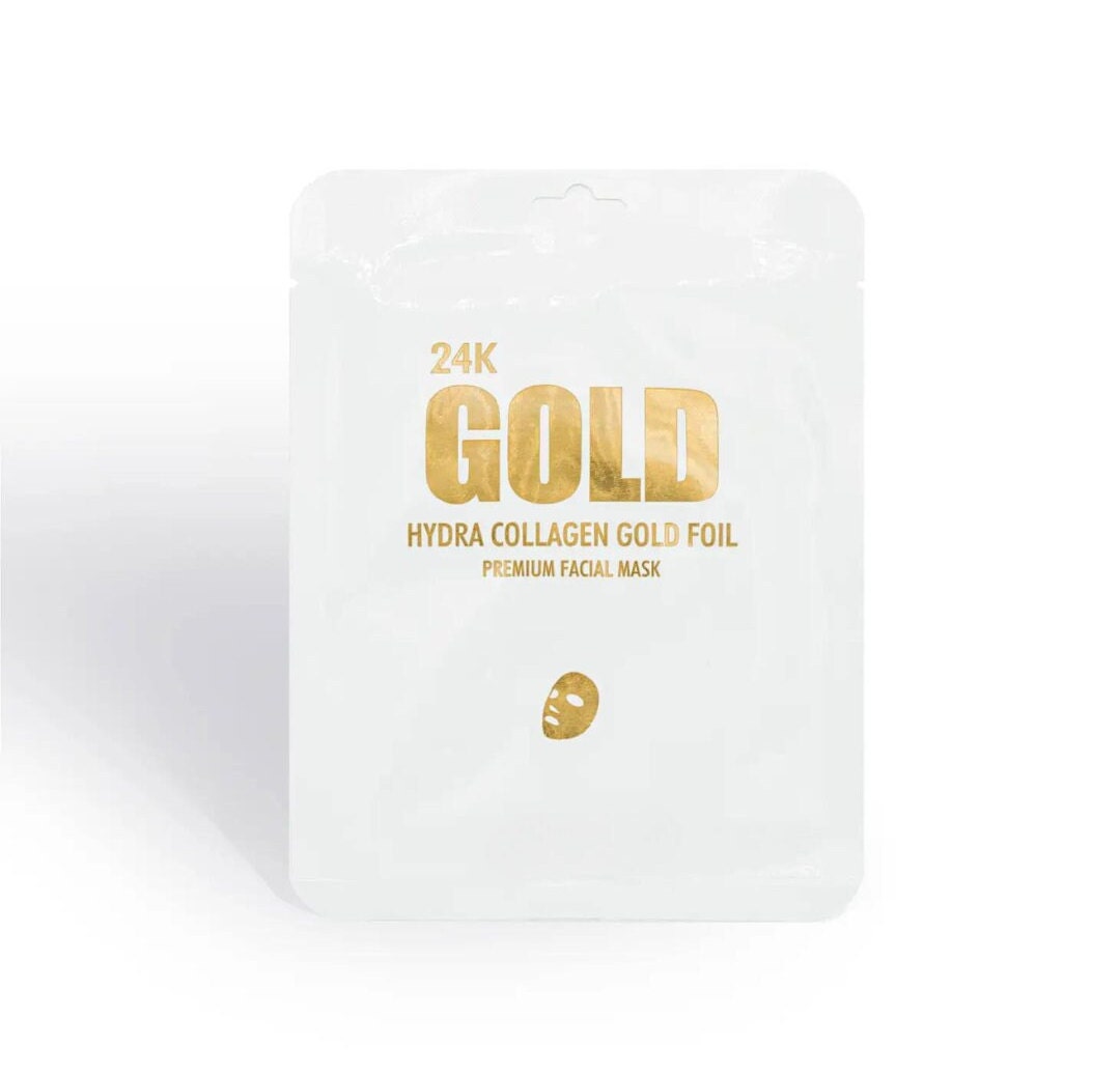 Collagen Gold Foil Facial Mask, Premium Facial Mask for Spa and ...