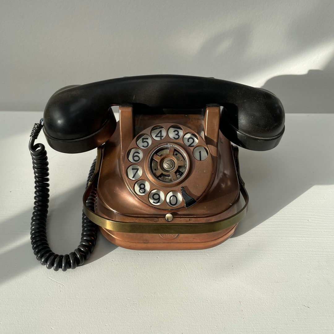 FTTR Vintage Cooper Bakelit Telephone - Etsy