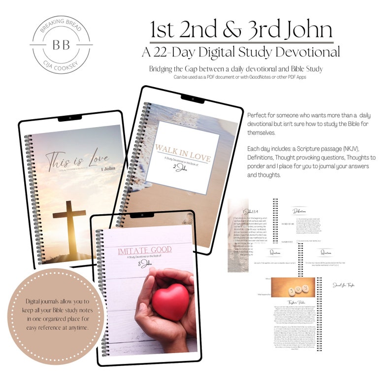 1st 2nd & 3rd John Digital Bible Study Devotional - Etsy