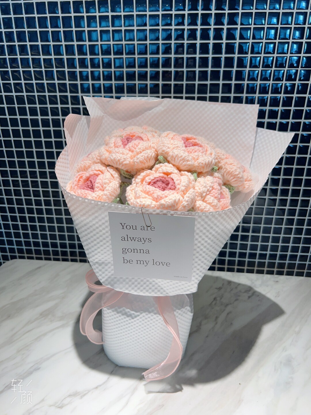 Crocheted Rose Bouquet, Gift for Girlfriend, Valentine's Day Gift, Made ...