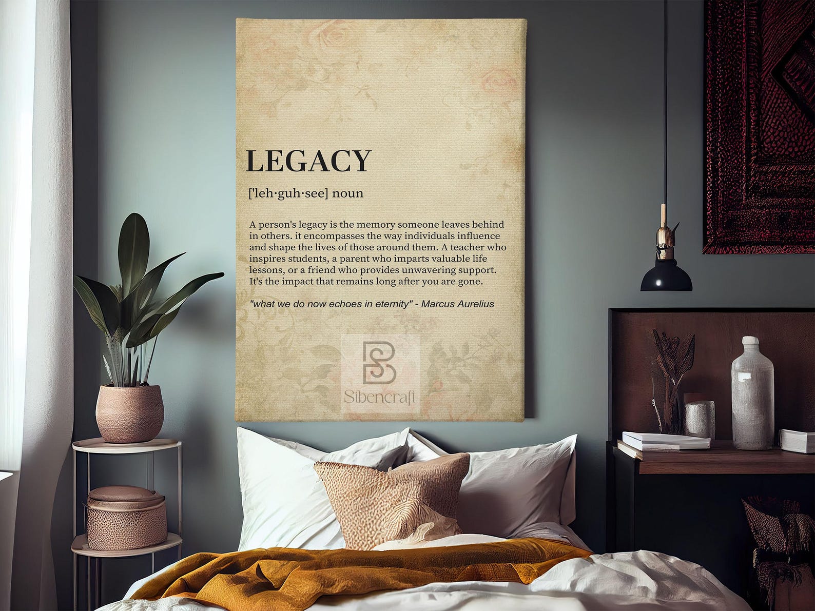 Legacy Definition Canvas Print, Meaningful Quote Poster Print ...