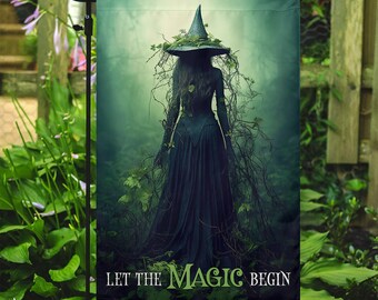 Let Me Magic Begin Welcome Halloween With Witch Garden Flag A Special ...