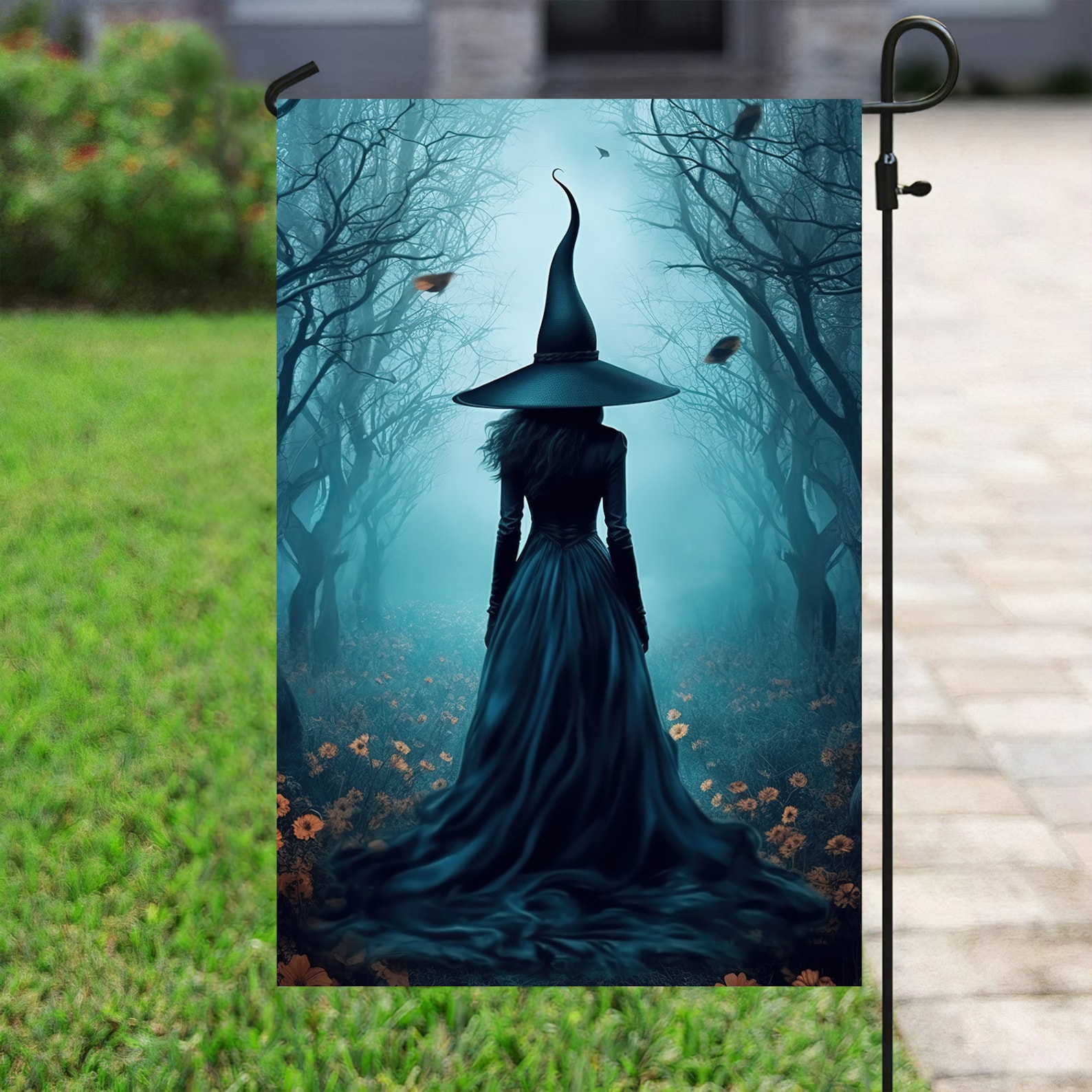Witch House Flag: Spooky Halloween Decor - Etsy