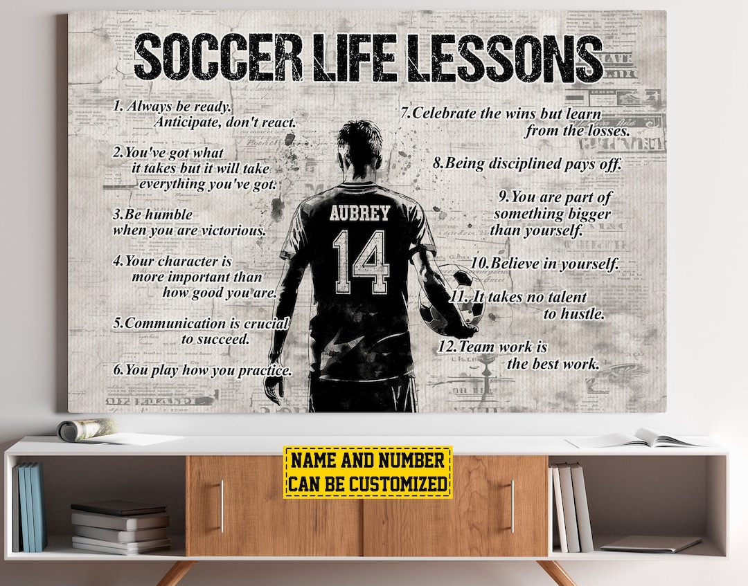 Personalized Soccer Life Lessons Canvas Print: Gift for Soccer Player ...