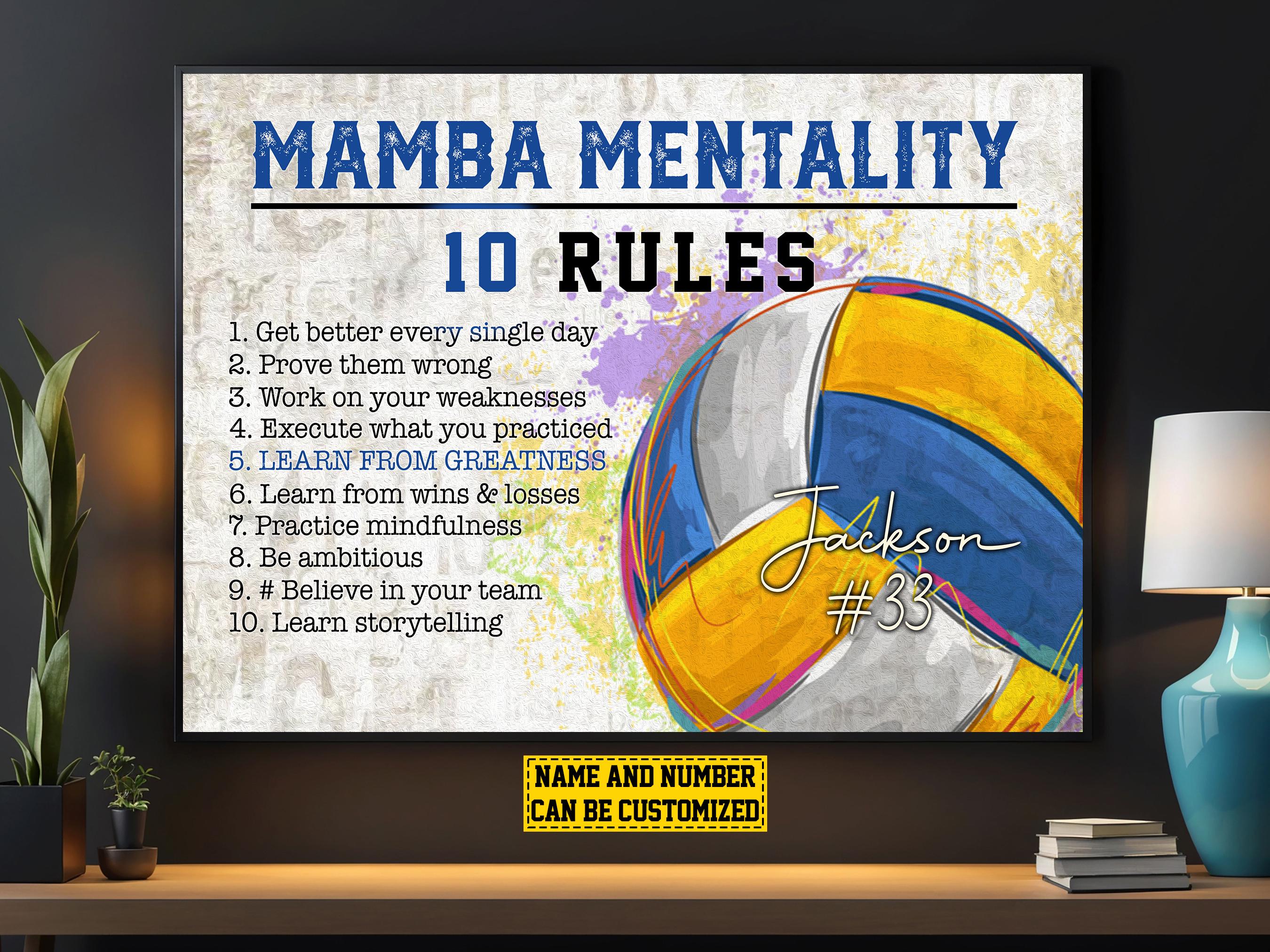 Volleyball 10 Rules Personalized Canvas Print Volleyball Poster Volleyball Print Volleyball Gift Etsy