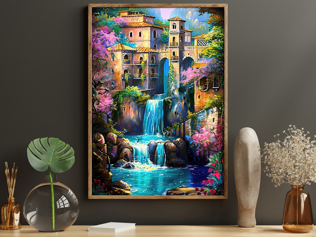 Waterfall Landscape Canvas Print: Nature Wall Art - Etsy