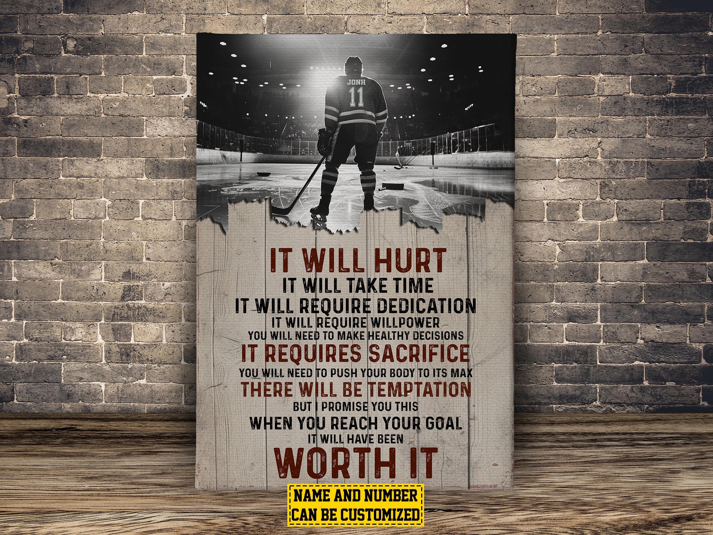 Personalized Hockey Motivation Canvas Print: Hockey Poster - Etsy Canada