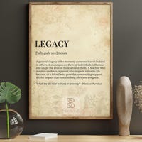 Legacy Definition Print, Legacy Poster, Definition Poster, Legacy Gifts ...