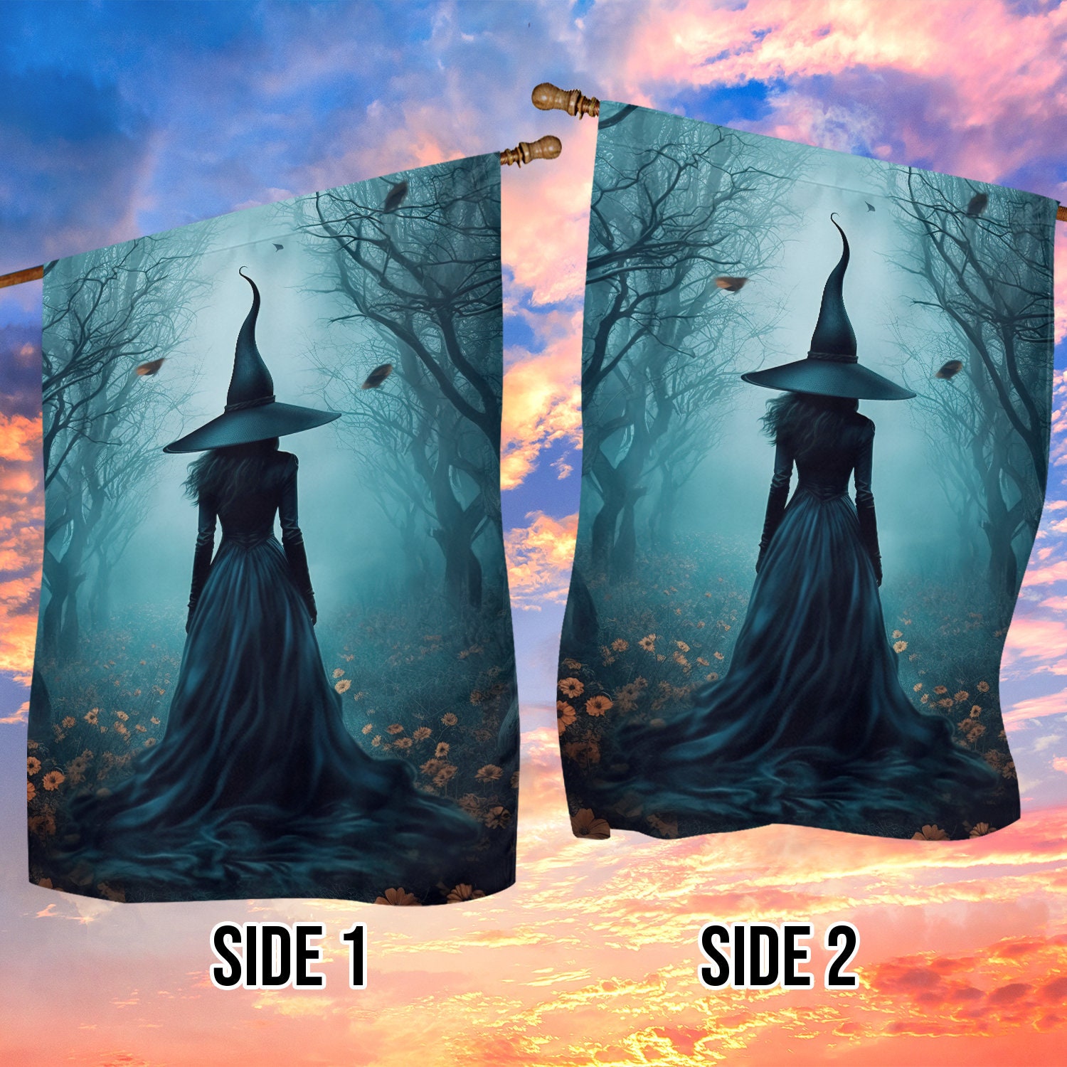 Witch House Flag: Spooky Halloween Decor - Etsy