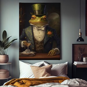 Vintage Renaissance Frog Painting, Retro Frog Print, Cottage Frog ...