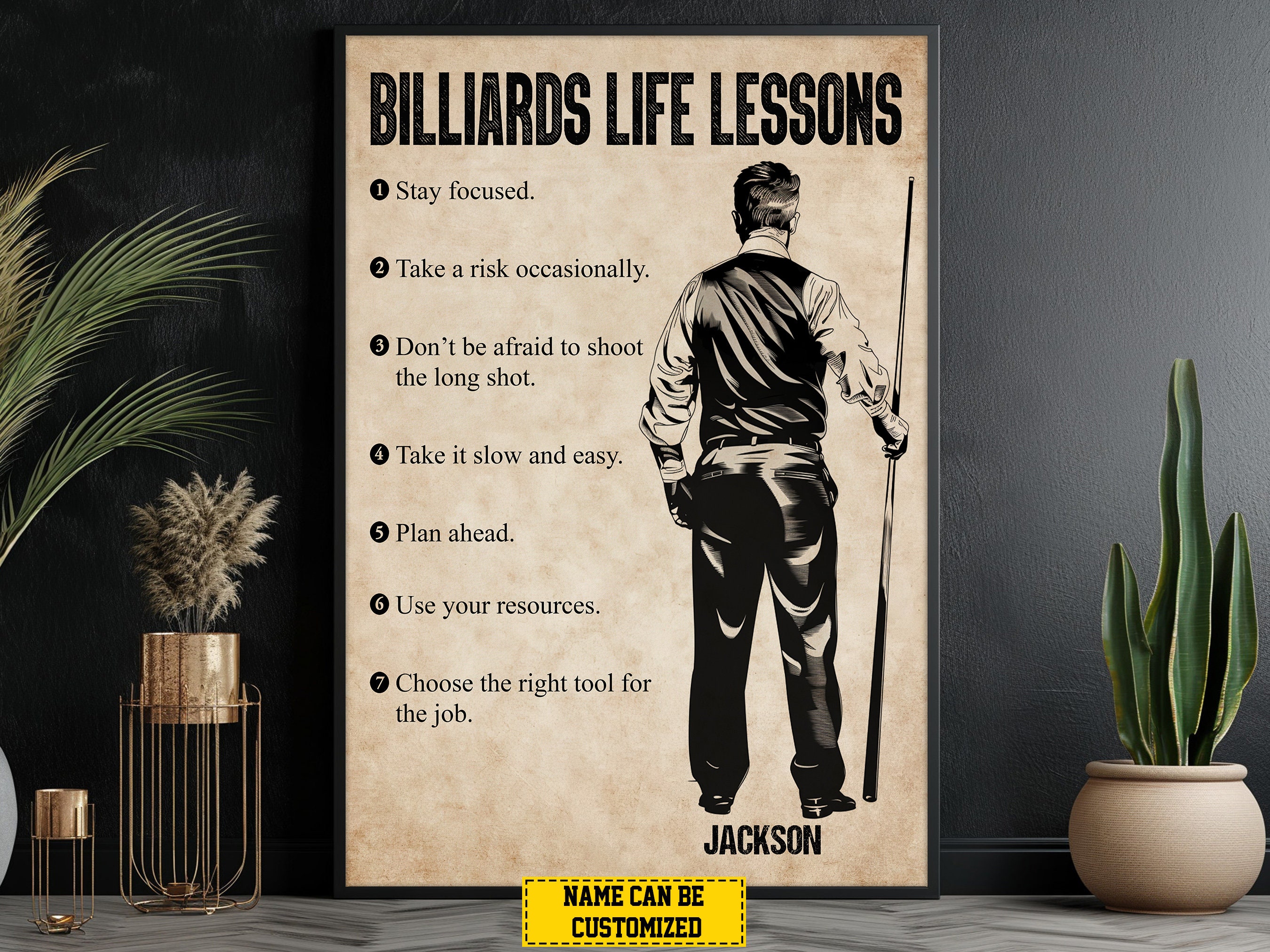 Personalized Billiards Life Lessons Canvas Print, Billiards Poster - Etsy