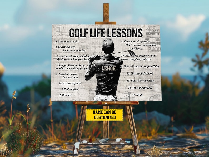 Personalized Golf Life Lessons Canvas Print: Golfer Gift - Etsy