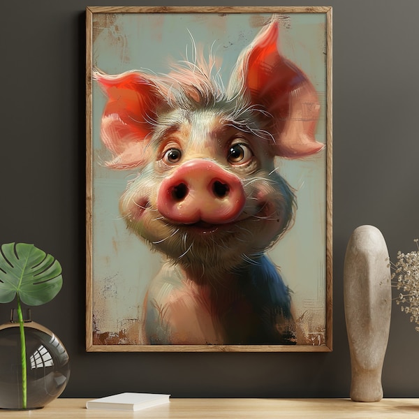 Pig Canvas Art - Etsy