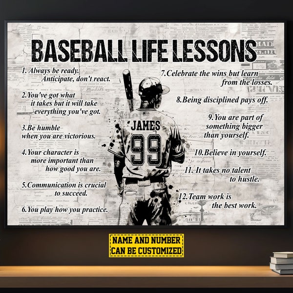 Baseball Life Lessons Canvas Print - Etsy