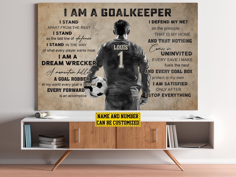 Personalized Soccer Goalkeeper Canvas Print: Sports Gift - Etsy