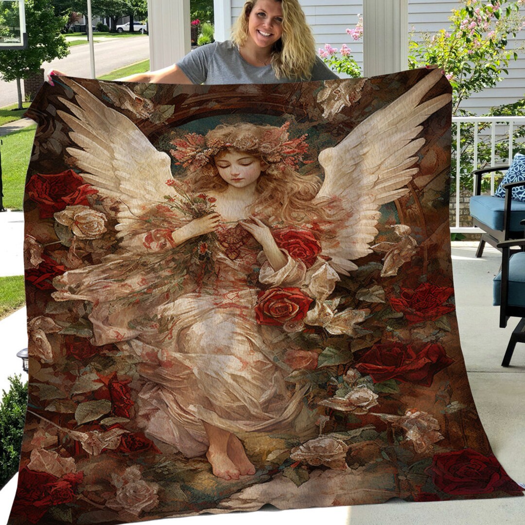 Angel's Throw Fleece Sherpa Blankets Perfect Presents for - Etsy