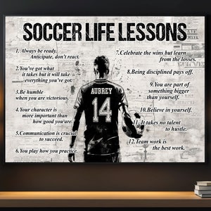 Personalized Soccer Life Lessons Canvas Print: Gift for Soccer Player ...