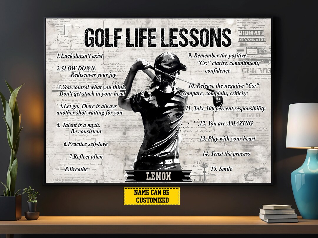 Golf Life Lessons Canvas Print: Personalized Golf Gift - Etsy