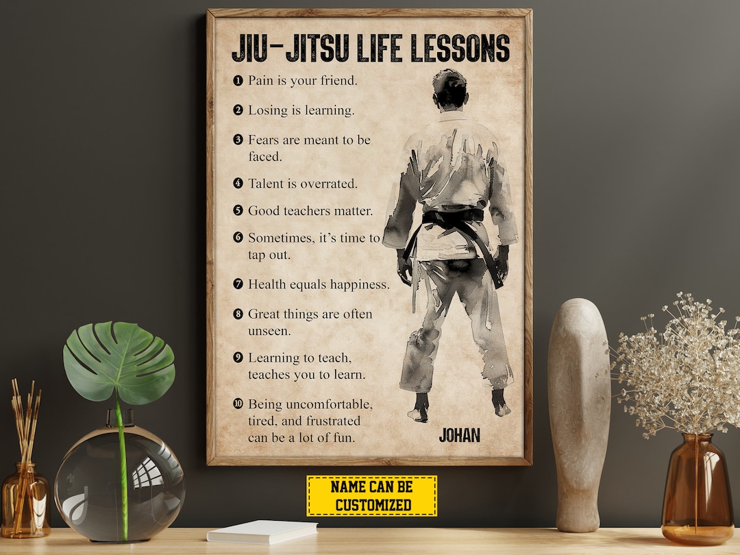 Jiu-jitsu Life Lessons Poster: Personalized Martial Arts Gift - Etsy