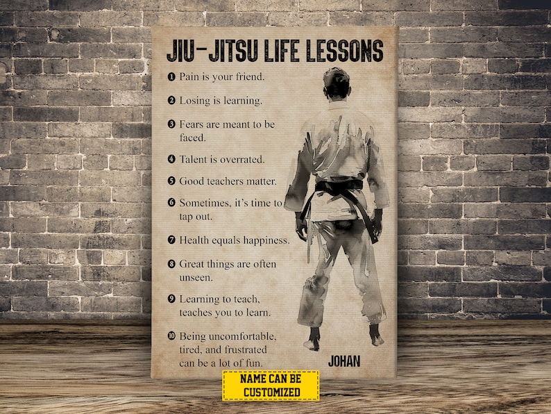 Jiu-jitsu Life Lessons Poster: Personalized Martial Arts Gift - Etsy