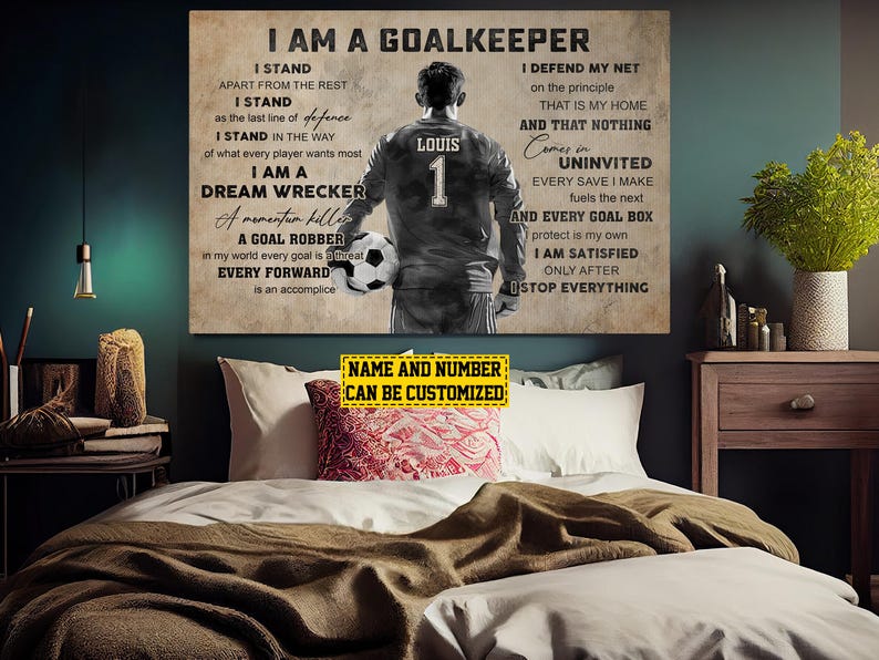 Personalized Soccer Goalkeeper Canvas Print: Sports Gift - Etsy