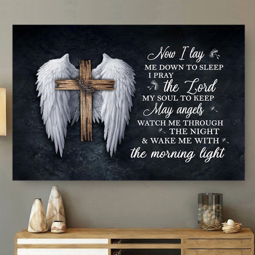 Jesus and Angel Wings Canvas Art: Religious Wall Hanging - Etsy