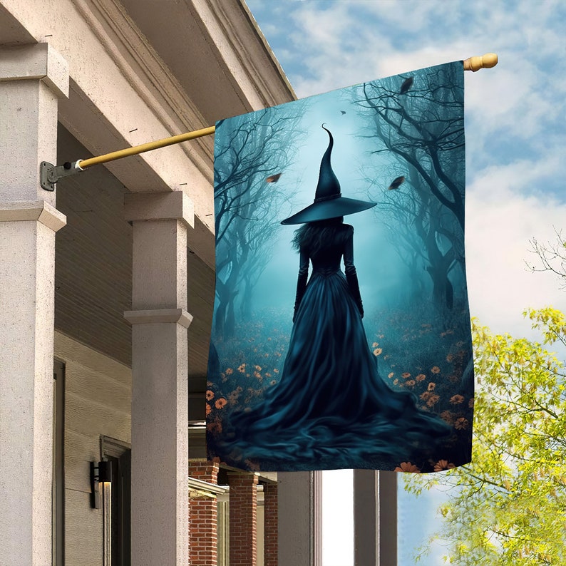 Witch House Flag: Spooky Halloween Decor - Etsy