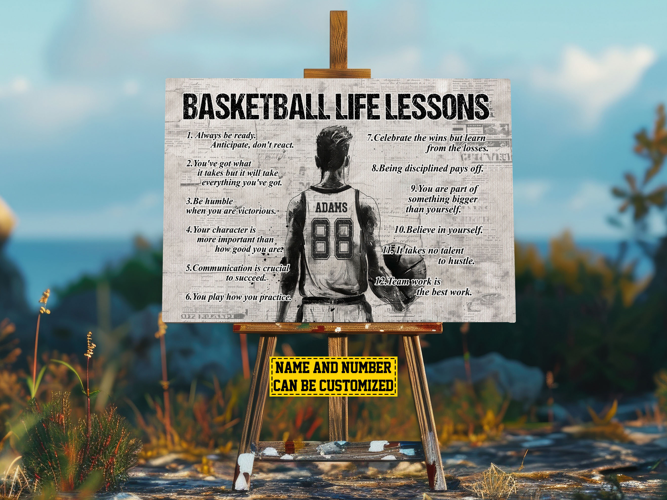 Personalized Basketball Life Lessons Canvas Print: Sports Gift - Etsy