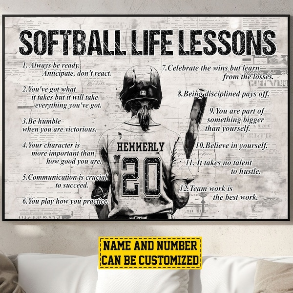 Softball for Life Poster - Etsy
