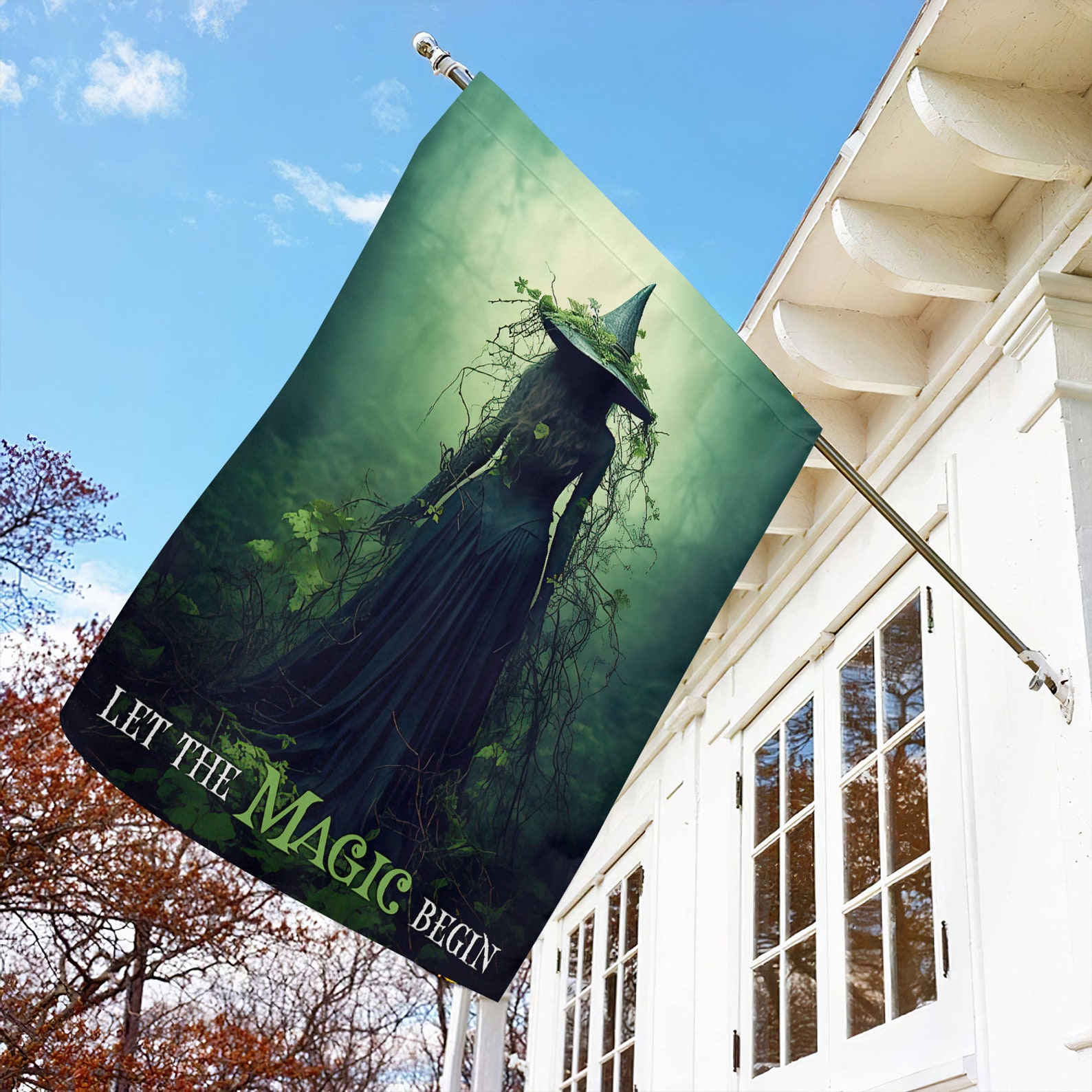 Witch Garden Flag: Bewitching Halloween Decor - Etsy
