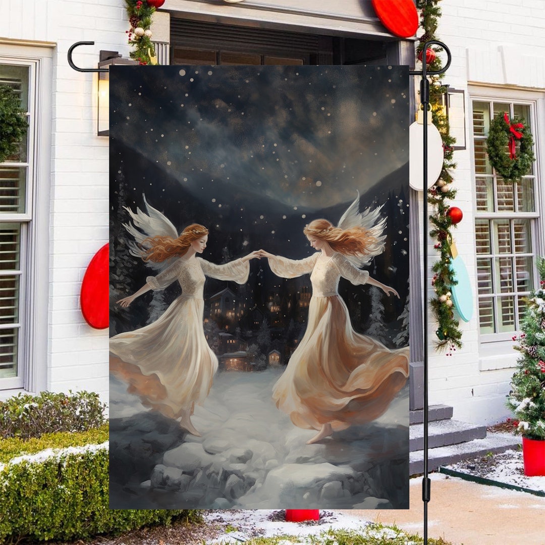 Angel Garden Flag, Angel Garden Decor, Goddess Garden Flag, Christmas ...