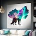 Howling Wolf Abstract Art, Wolf Howling Modern Art, Pacific Northwest ...