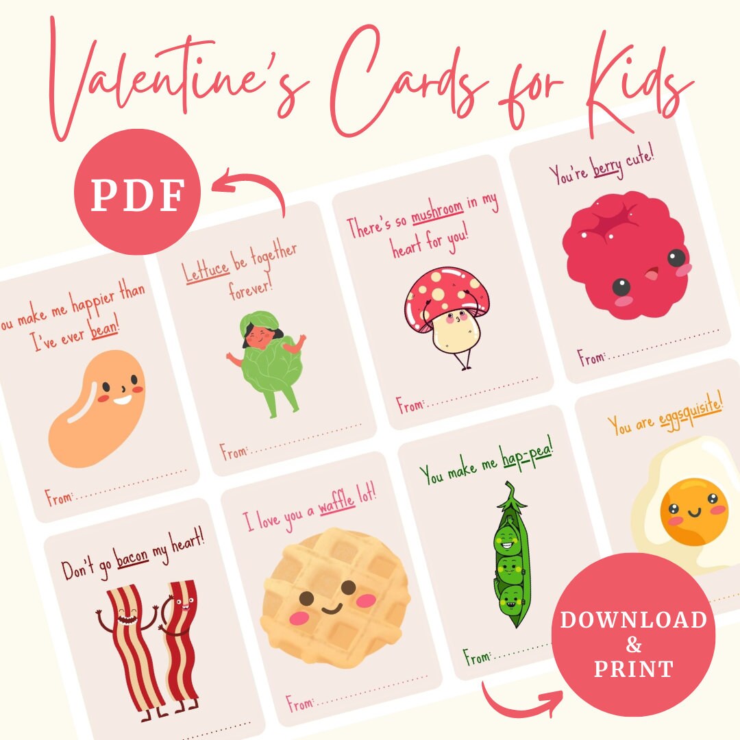 Funny Valentine's Day Cards for Kids | Printable Classroom Valentines ...