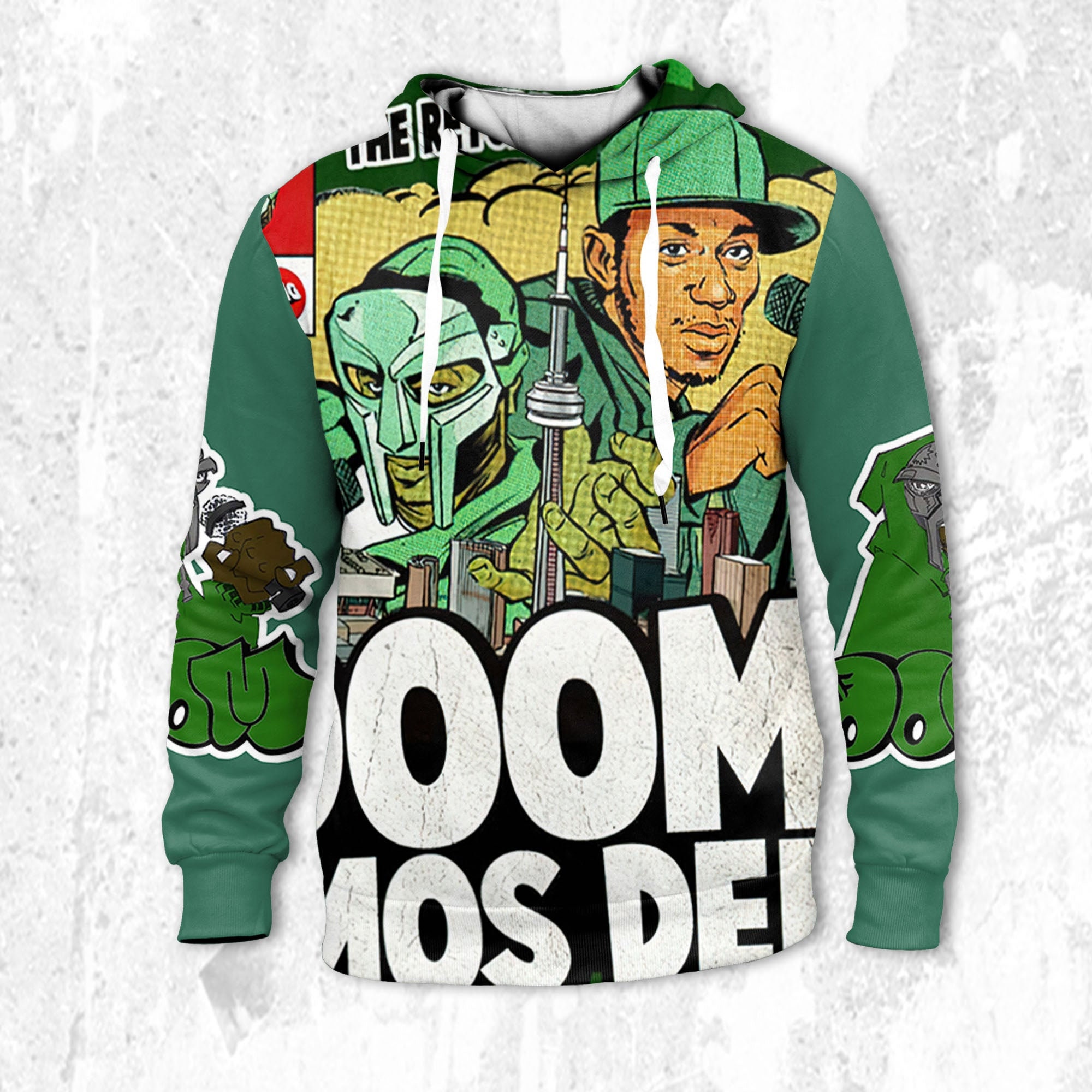 Doom Mos Def Match Hoodie 3D, Hip Hop 90s Vintage Retro Graphic Tee ...